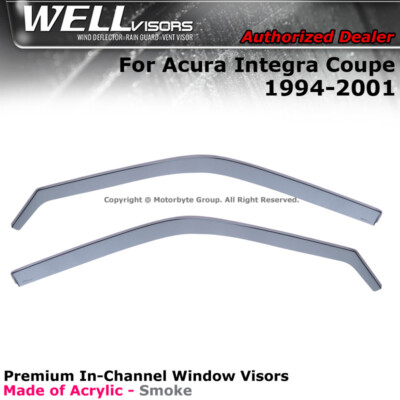 WELLvisors For Acura Integra 1994-2001 Coupe Window Visors In-Channel ...