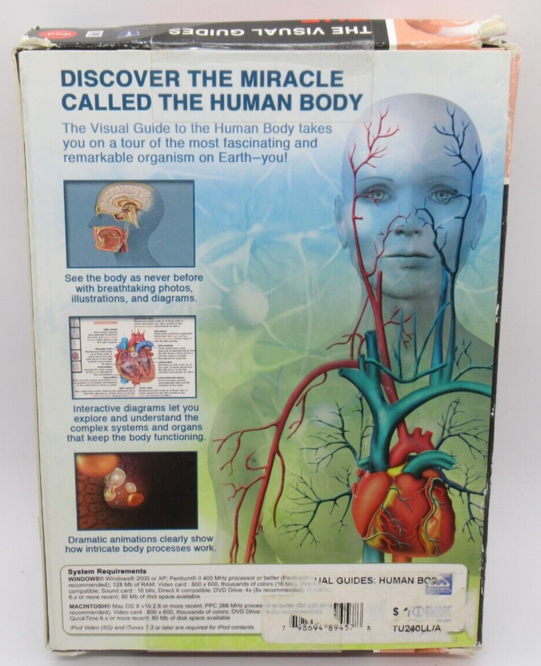 THE HUMAN BODY - VISUAL APPROACH TO KNOWLEDGE PC DVD-ROM FOR WIN XP/7 ...