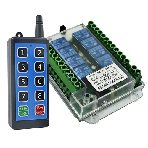 Direct wiring 8 Channel Wireless RF433MHz Remote Control Switch Relay ...