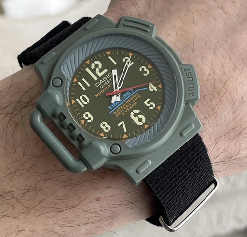 Casio 705 MQN-10 DM Rare Vintage Watch Military Post Modern Steampunk ...