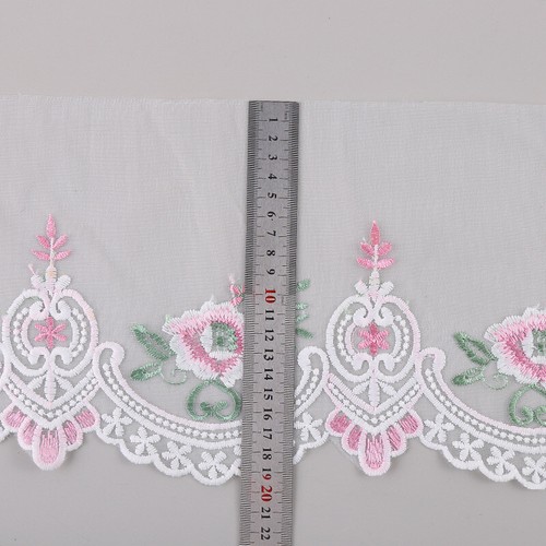 30 Yards Floral Embroidery Lace Mesh Trim Edge Sewing Fabric DIY Craft ...