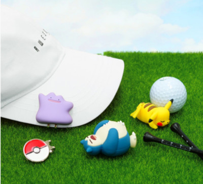 POKEMON GOLF Ball Marker Magnetic Clip Set - Pikachu Ditto Snorlax ...