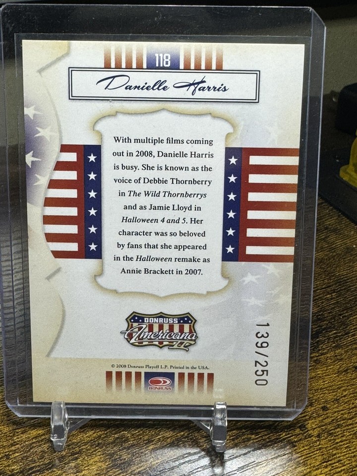 Danielle Harris Signed Americana 2 Card. Actress. Halloween, Horror ...