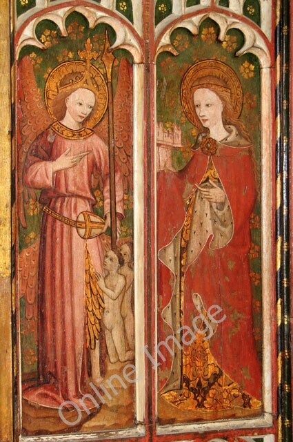 Photo 6x4 St Michael's church in Barton Turf - rood screen (detail ...