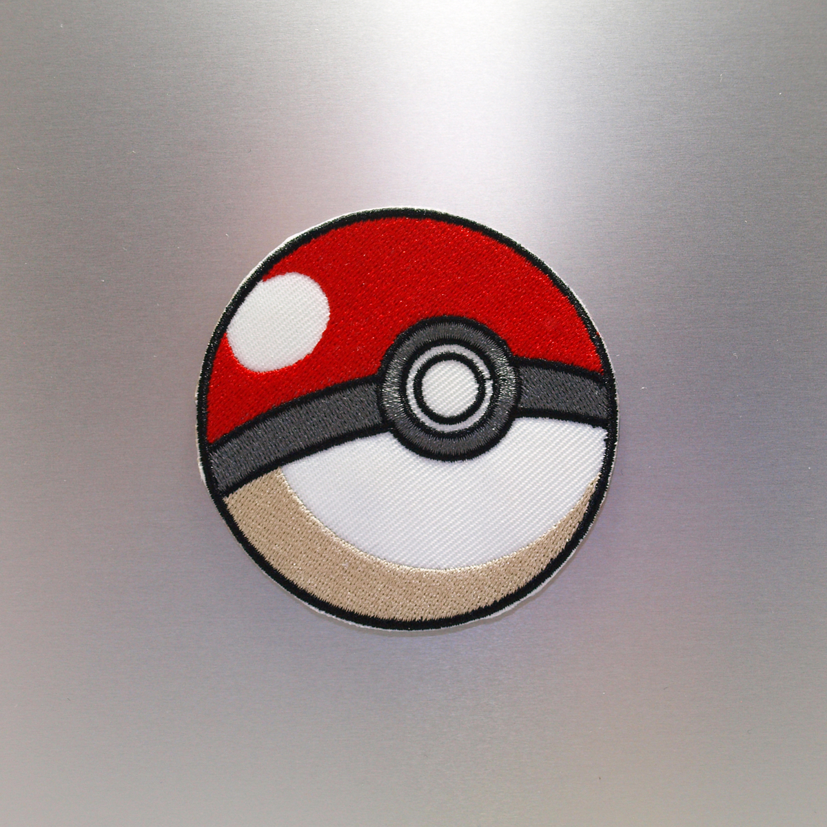 Pokeball Patch — Iron On Badge Embroidered Motif — Go 3D Pokemon Fun ...
