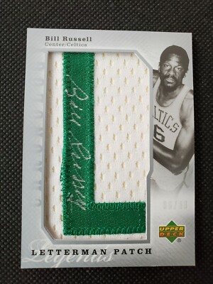 2006-07 BILL RUSSELL CHRONOLOGY LETTERMAN AUTO PATCH SP #6/40 AUTOGRAPH ...
