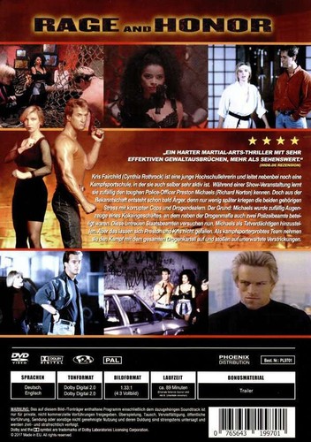 Cynthia Rothrock Rage and Honor Uncut Richard Norton DVD New | eBay