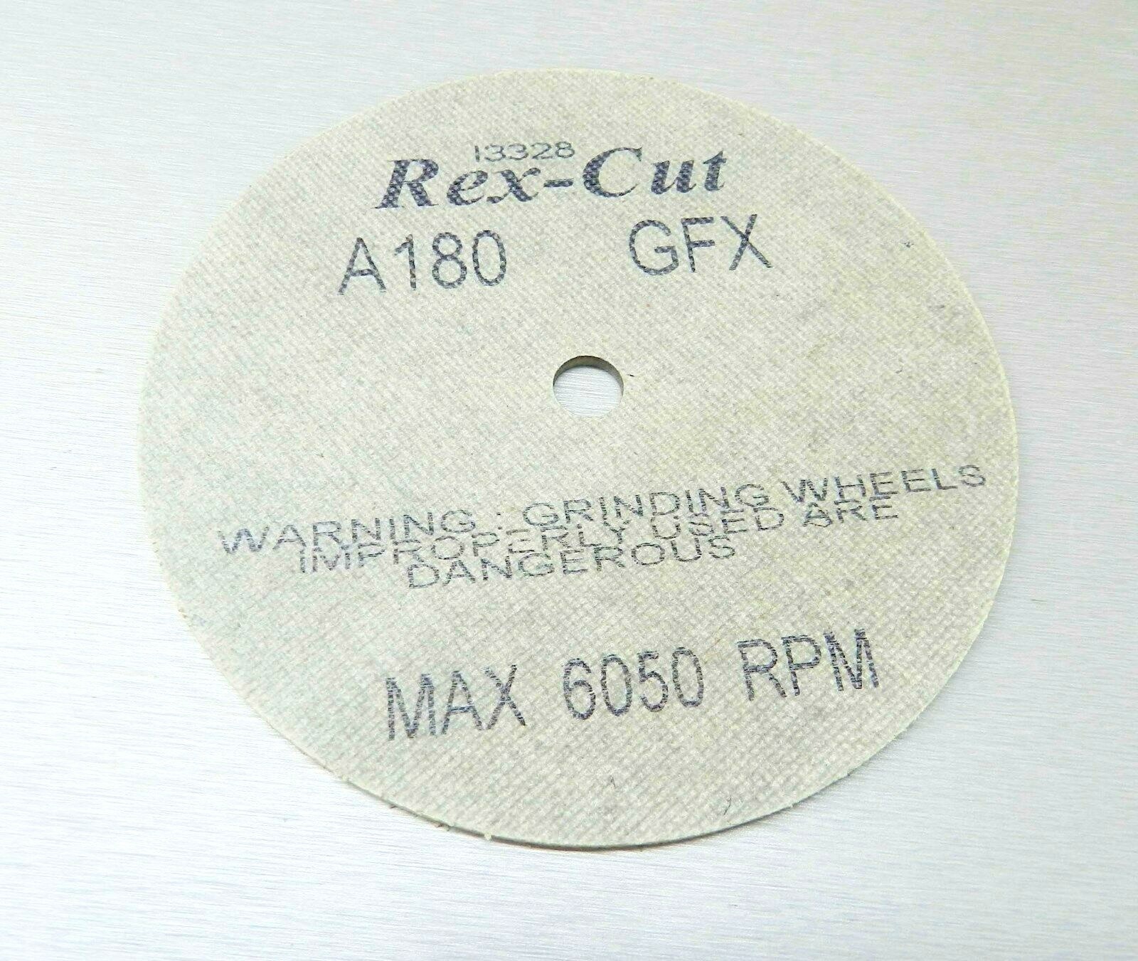 Rex Cut Wheel 1/8" Thick GFX A180 Grit 6"x1/8"x1/2" Unitized Fiber MX ...