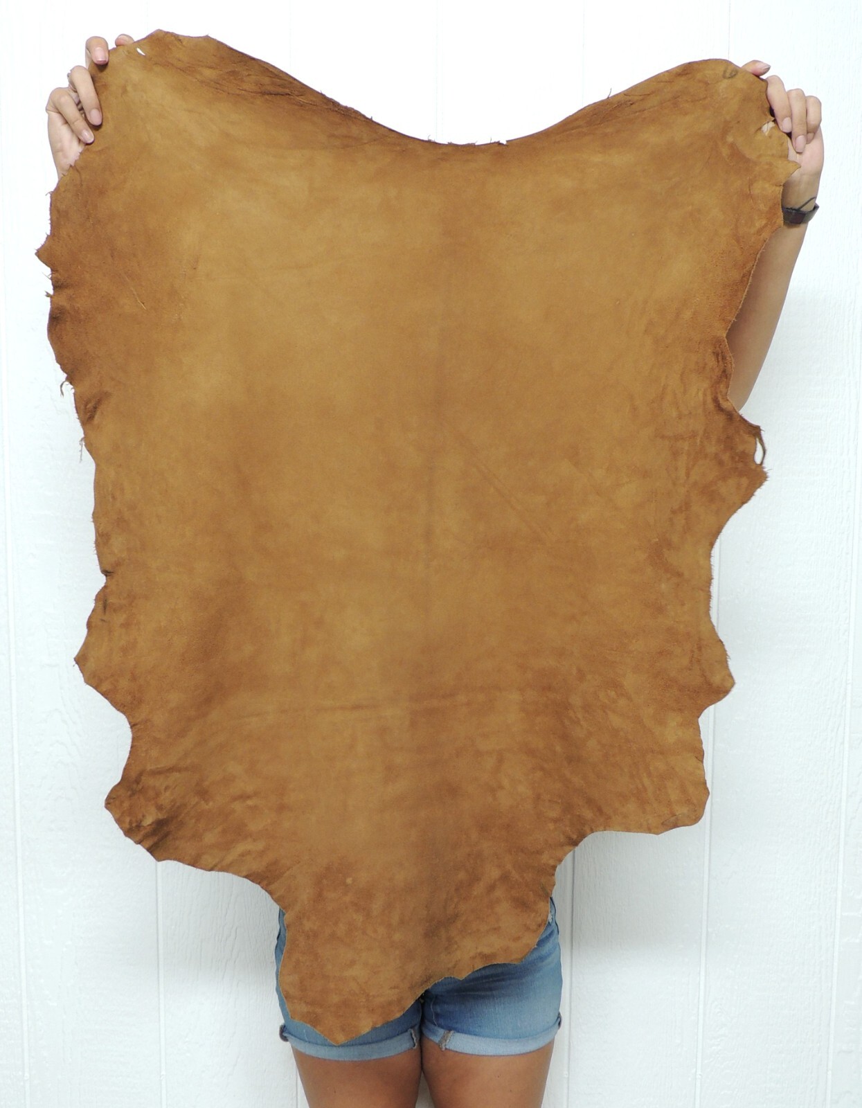 SADDLE BUCKSKIN Leather Hide for Native Crafts Taxidermy SCA LARP Skin ...