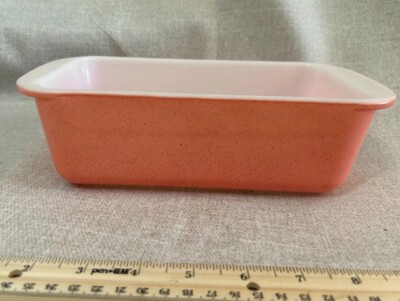 Vintage Pink Speckled Pyrex Loaf Glass Baking Pan 1950's | eBay