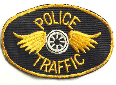 VINTAGE ORIGINAL MOTORCYCLE POLICE TRAFFIC PATCH ~ NEW CONDITION | eBay