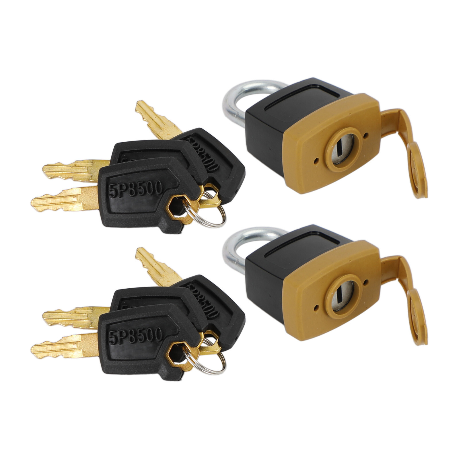2Set Padlock Pad Lock W/6 New Keys For Caterpillar (CAT) 5P8500 246 ...
