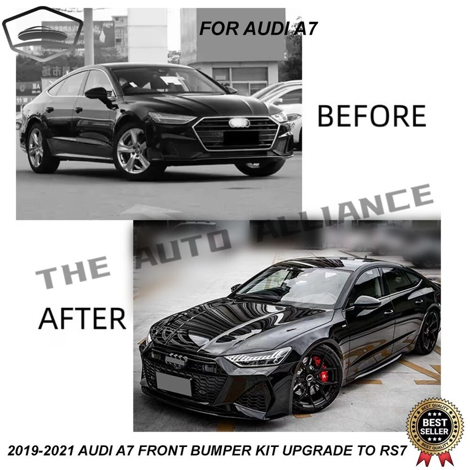 For 2019 2020 2021 Audi A7 Front Bumper Body Kit Up to RS7 Style with ...