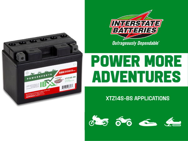 Interstate Batteries IBX AGM Powersports Battery 12V 11Ah Rechargeable ...