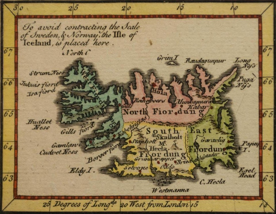 Antique Map, Sweden and Norway, 18th C. ( 1700s ) 1765, Collector's ...