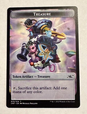 Magic the Gathering Treasure Token #13 Unfinity MTG Free Shipping! | eBay
