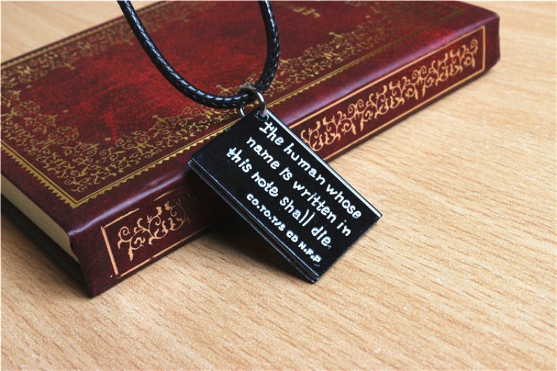 Men Women Anime Notebook Pendant Necklace Alloy Charm Jewelry Boys ...