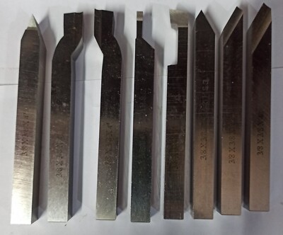 6mm x 65mm HSS Lathe Form Tools Set Of 8 Pieces Square Shank Pre-Formed ...