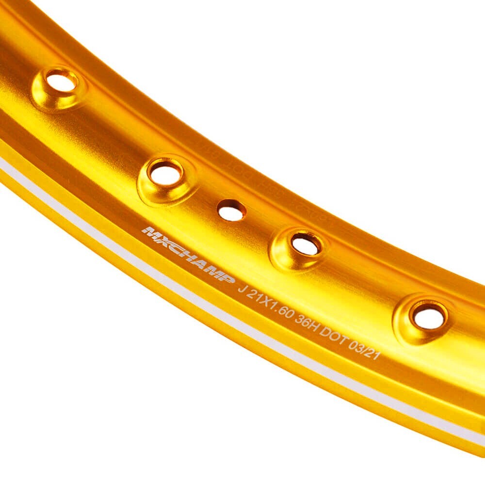 MXCHAMP A90 Front Wheel Rim Gold 21"x1.6"36 Spoke Holes for GasGas ...