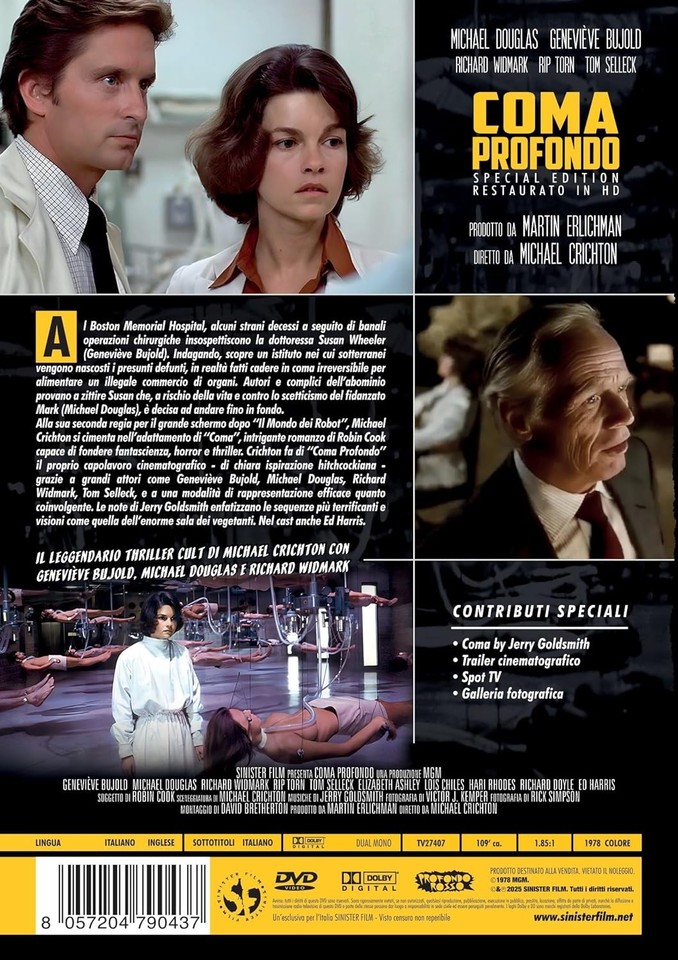 Coma Profondo (Restaurato In Hd) (DVD) Michael Crichton Michael Douglas ...