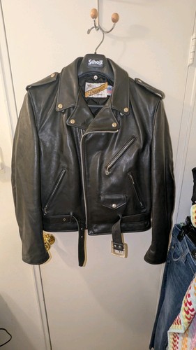 Schott NYC Perfecto 118 Cowhide Motorcycle Leather Jacket Size 42 | eBay