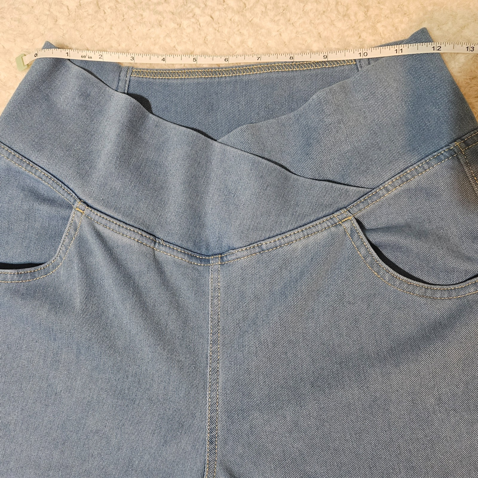 Halara Super Stretch Flare Jeans High Waist Medium Light Blue 30 Inseam ...