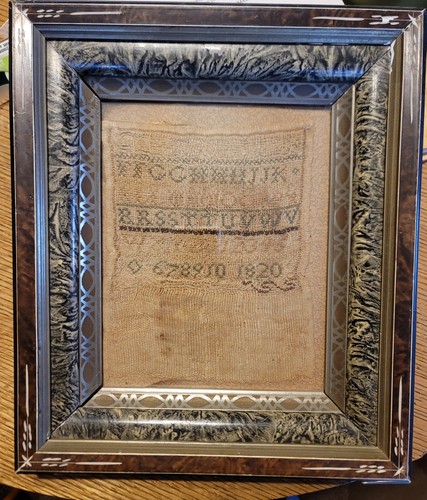 Antique 19th Century Framed cross-stitched sampler -dated 1820 | eBay
