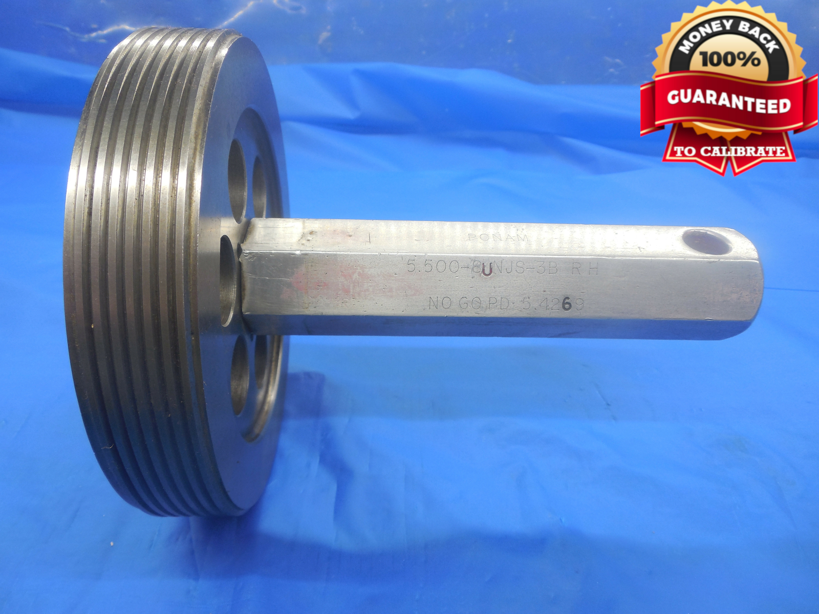5 1/2 8 UNJS 3B BEFORE PLATE THREAD PLUG GAGE 5.5 NO GO ONLY P.D. = 5. ...