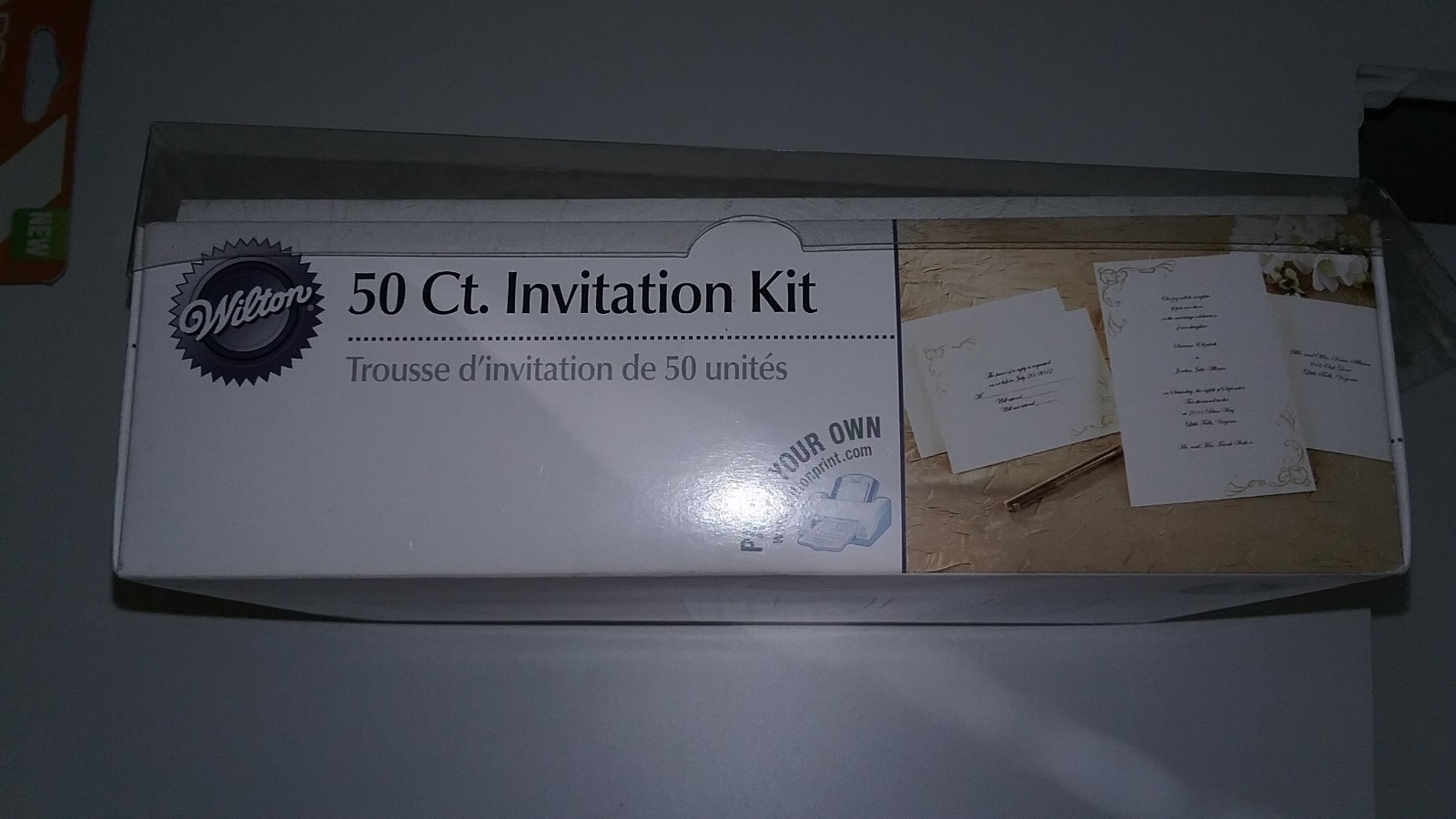 WILTON blank Invitation Kit Scrollwork Gold - 50 Pack, all you need in ...