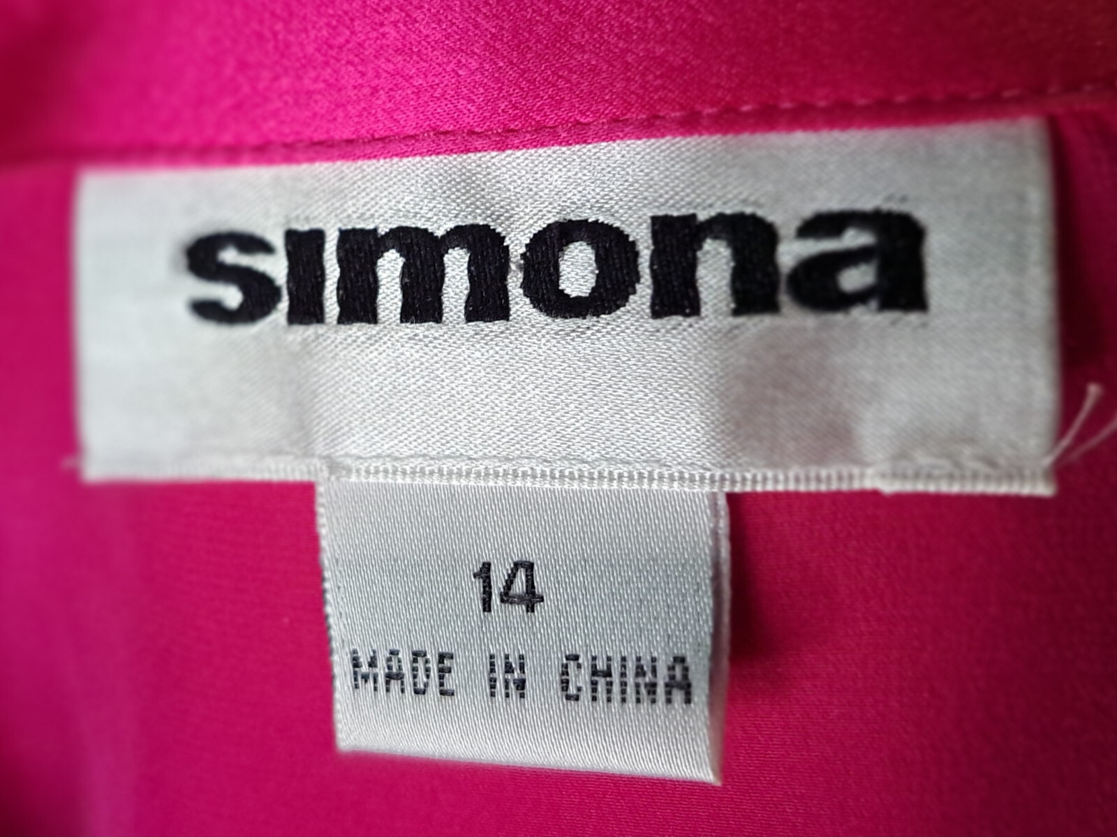 SIMONA vintage silk fuschia cerise pinky red blouse shirt size 14, 112cm bust. | eBay Australia