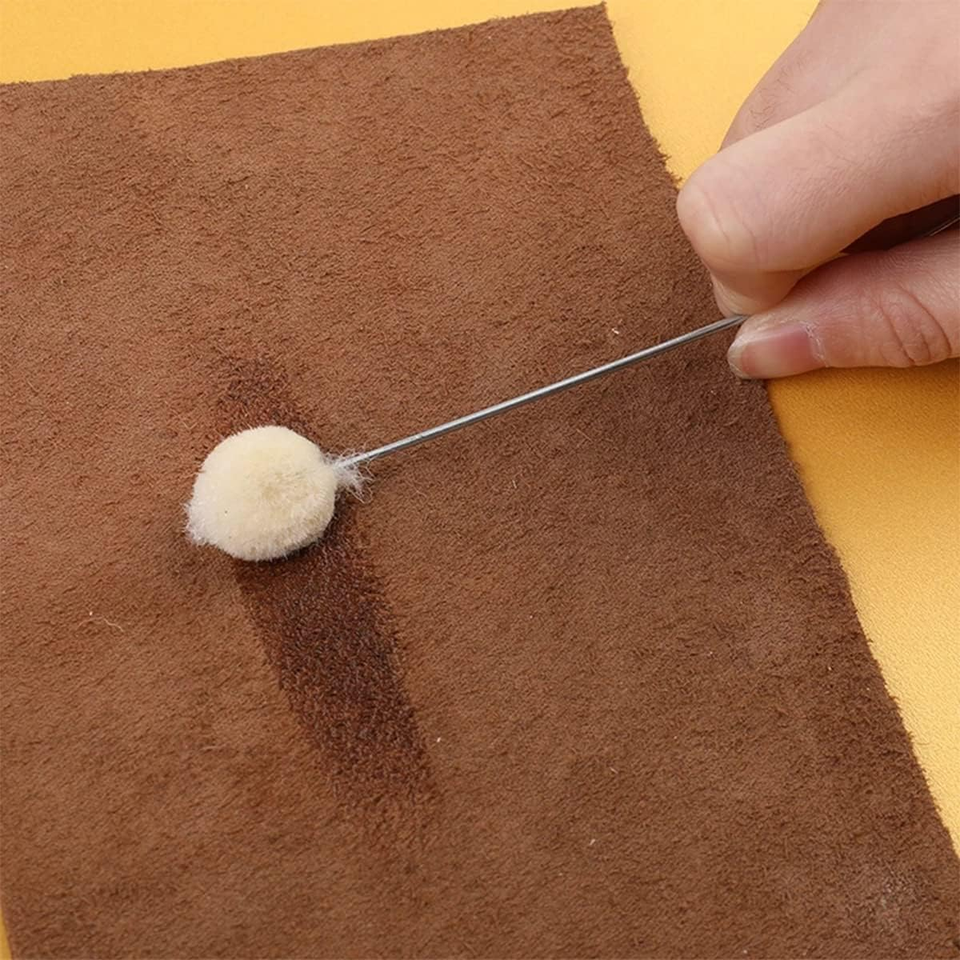100 Pcs Wool Daubers, Leather Daubers Wool Daubers Ball Brush Leather ...