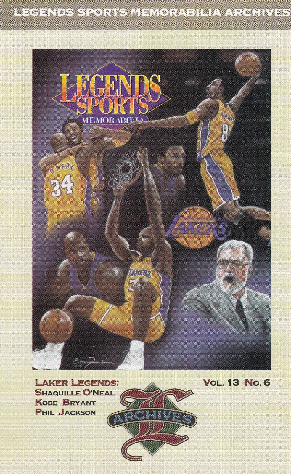 KOBE BRYANT MAGIC LAKERS LEGENDS SPORTS MAGAZINE MEMORABILIA POSTCARDS ...