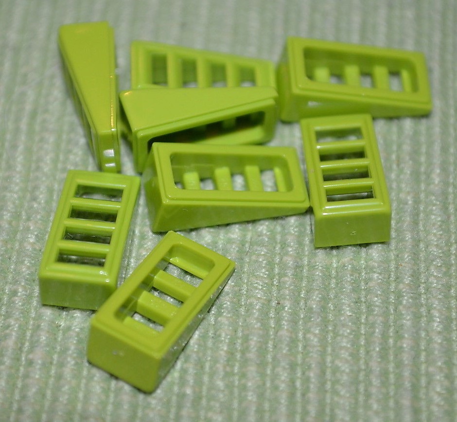 (8) 1x2 Lime Green Vented Slope Grill Bricks ~ New Lego Parts ~ | eBay