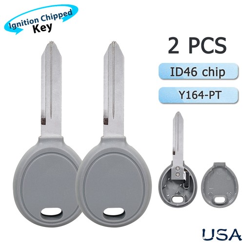 2 For Jeep / Dodge / Chrysler Ignition Chip Car Key Transponder + ID46 ...
