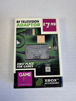 Microsoft XBOX Original RF TV Aerial Cable Lead Adapter Manual Switch ...
