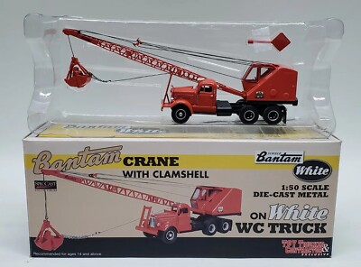 Schield Bantam Crane With Clamshell On White WC Truck By SpecCast 1/50 ...
