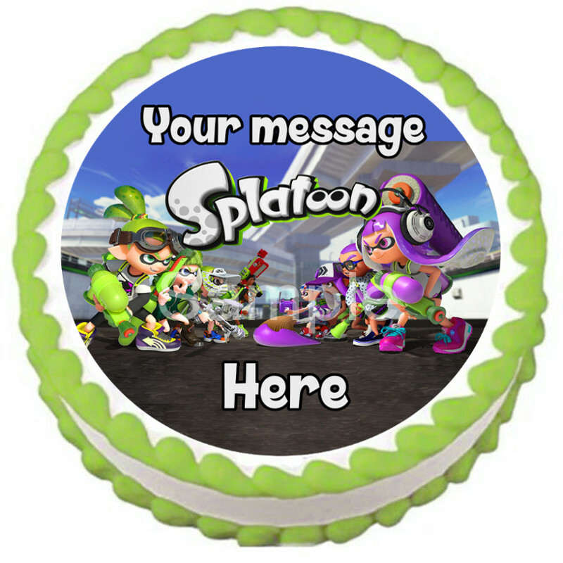 SPLATOON Party Edible Cake topper image decoration | eBay