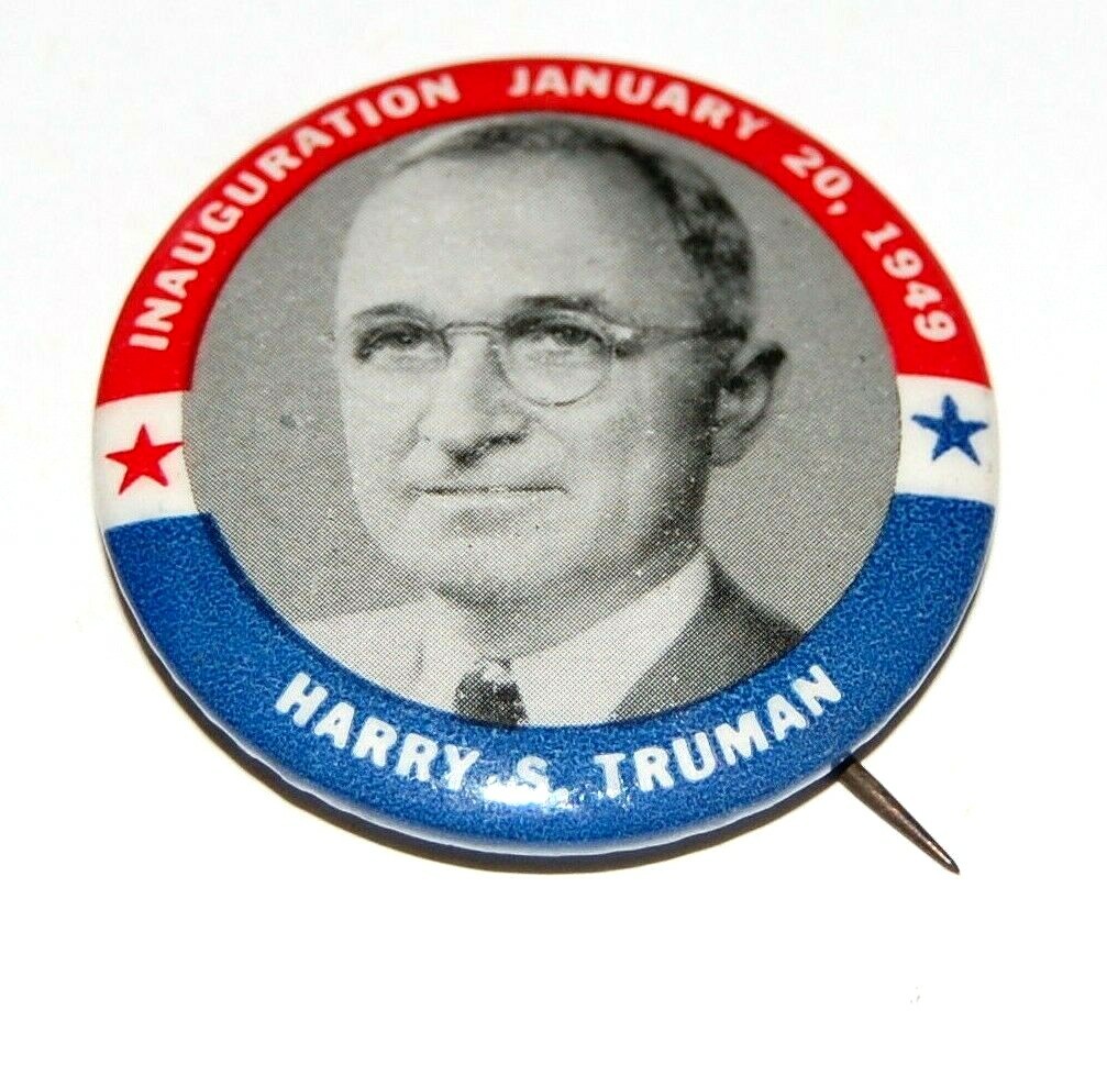 1949 HARRY TRUMAN INAUGURATION campaign pin pinback button political ...
