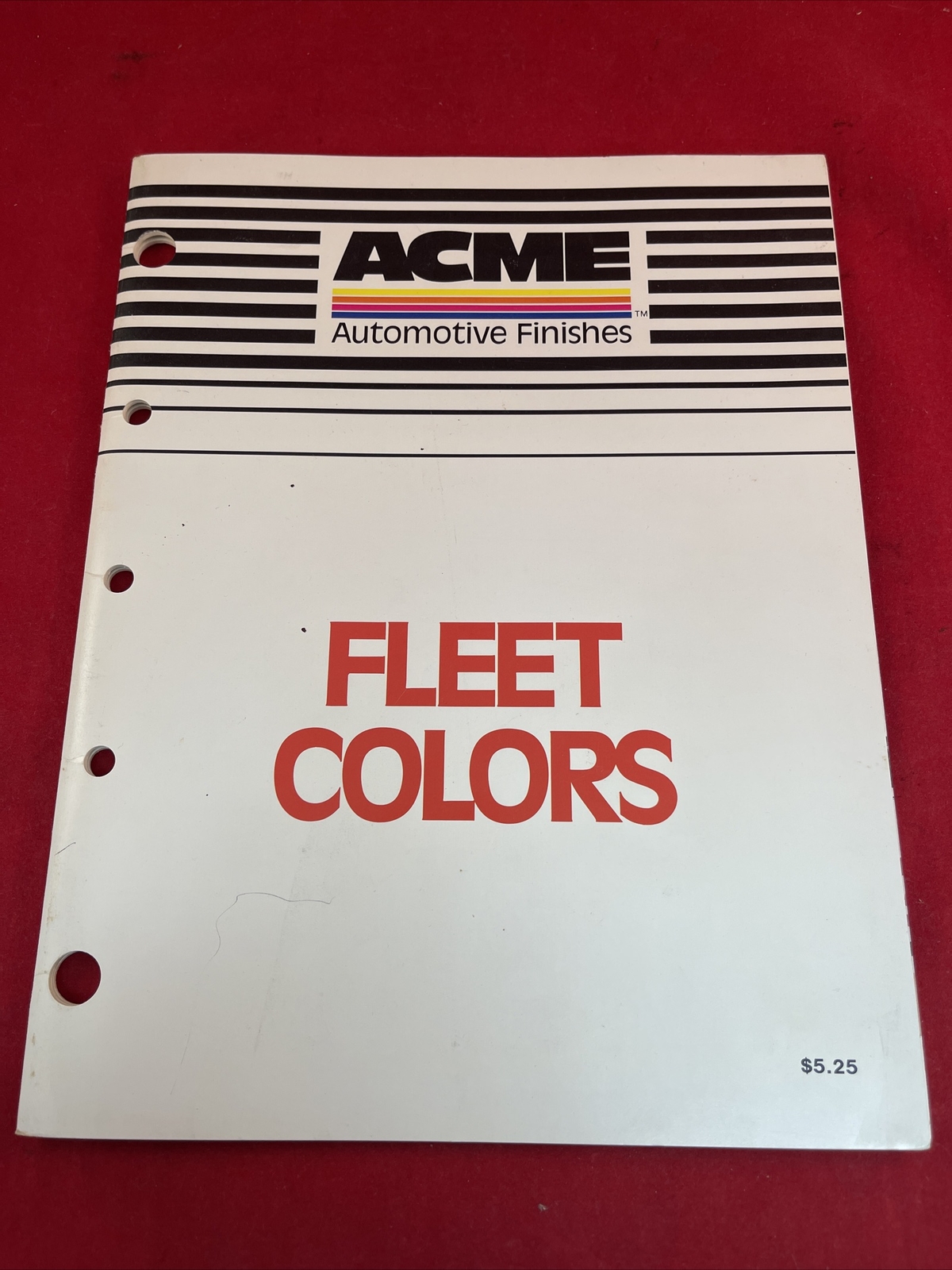 ACME COLOR CHIP BOOK CATALOG AUTOMOTIVE DIRECTORY US & FLEET Printed 5/ ...