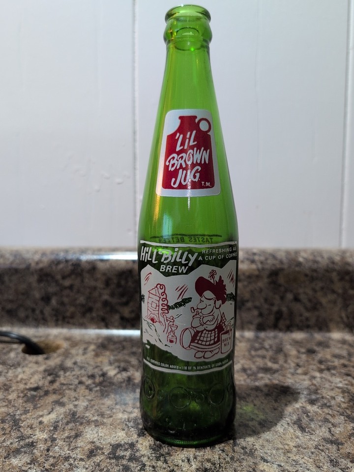 Vtg Hillbilly Brew Lil Brown Jug ACL Soda Pop Bottle | eBay