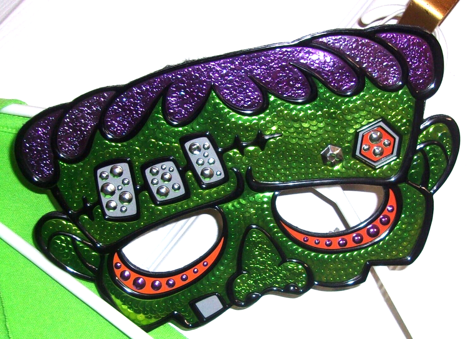 Halloween Green tShirt Frankenstein Costume w/Half Mask Size Large Kids ...