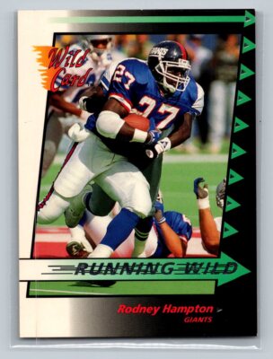 1992 Wild Card Rodney Hampton #17 Football New York Giants MFBC #11 | eBay