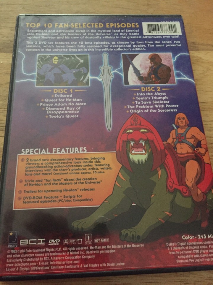 The Best Of He Man Masters Of The Universe 10 Episodes DVD | eBay