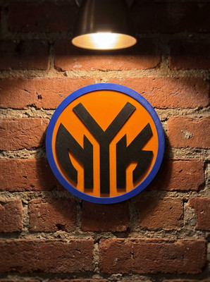 New York Knicks 3D Wall Sign - NBA Man Cave Decor - NYK Alternate Logo ...