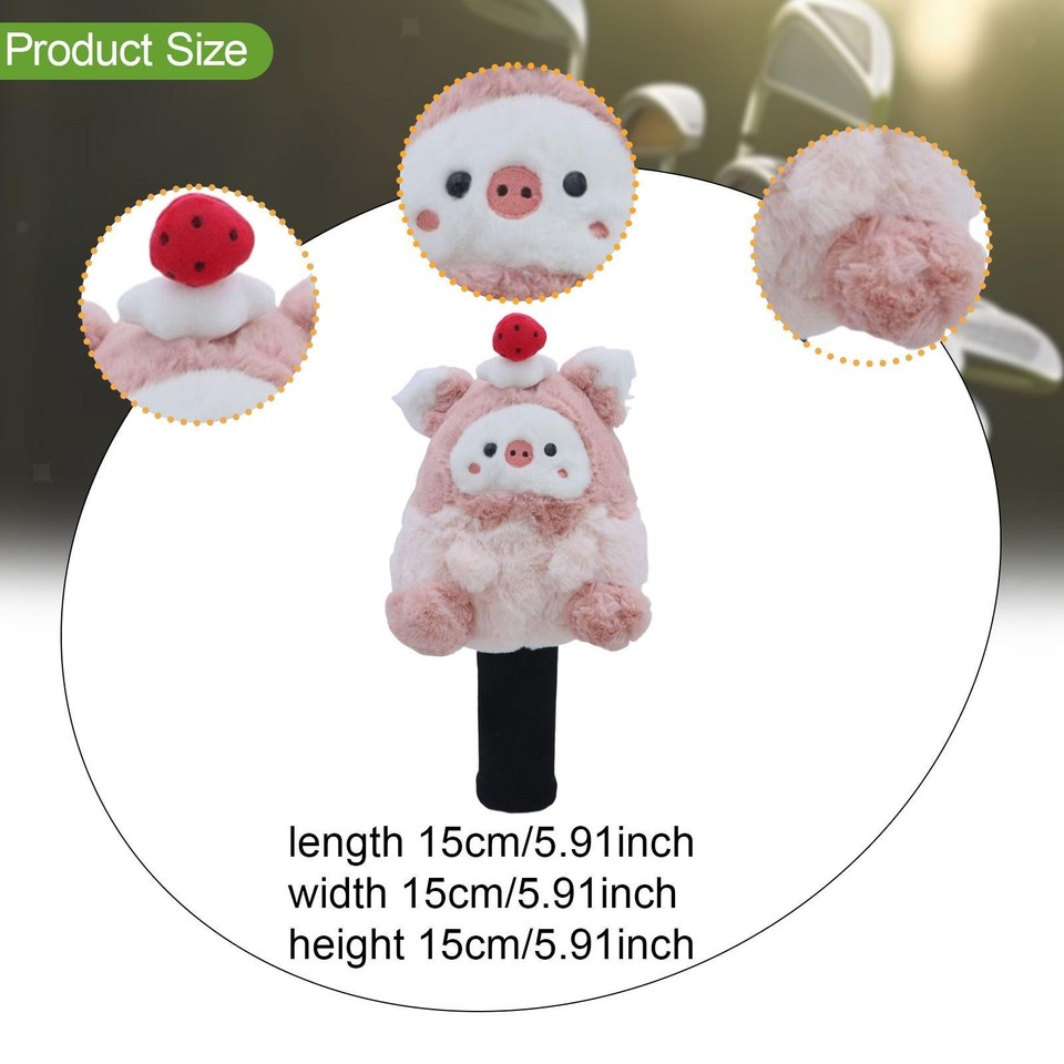 Driver Headcover Cartoon Pig Plush Golf Driver Head Cover for Friends ...