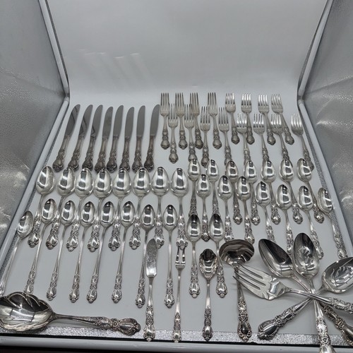 Vintage 1847 Rogers Bros "Heritage" Silverplate Flatware Set 65 Pieces ...