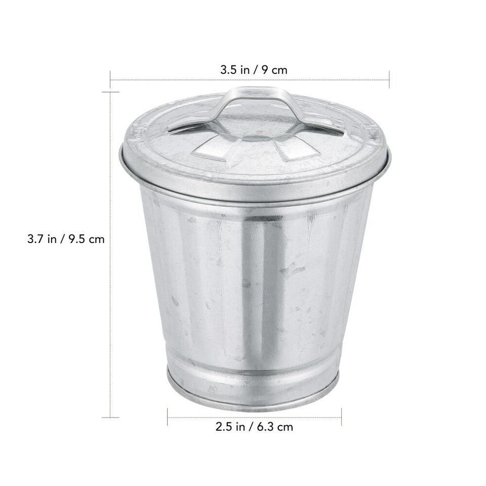 Table Trash Can Tabletop Flowerpot Office Mini Waste Storage Bin | eBay