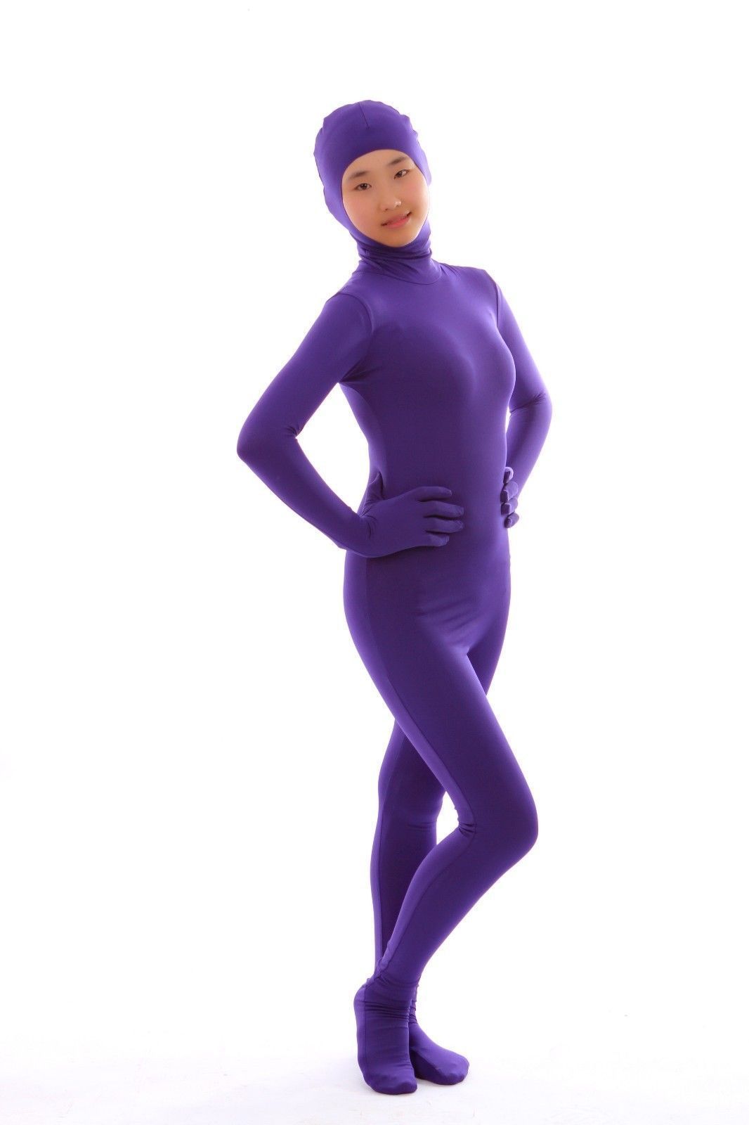 NEW Face Open Unisex Spandex Zentai Party Costume Bodysuit Catsuit ...