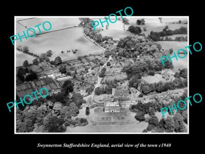 8x6 HISTORIC PHOTO OF SWYNNERTON STAFFORDSHIRE ENGLAND TOWN AERIAL VIEW ...