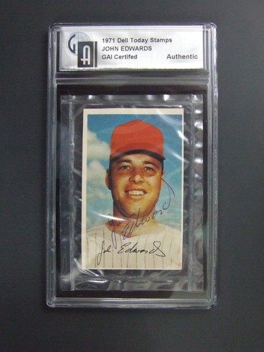 John Edwards Signed 1971 Dell Today Stamps GAI Certified Authentic ...